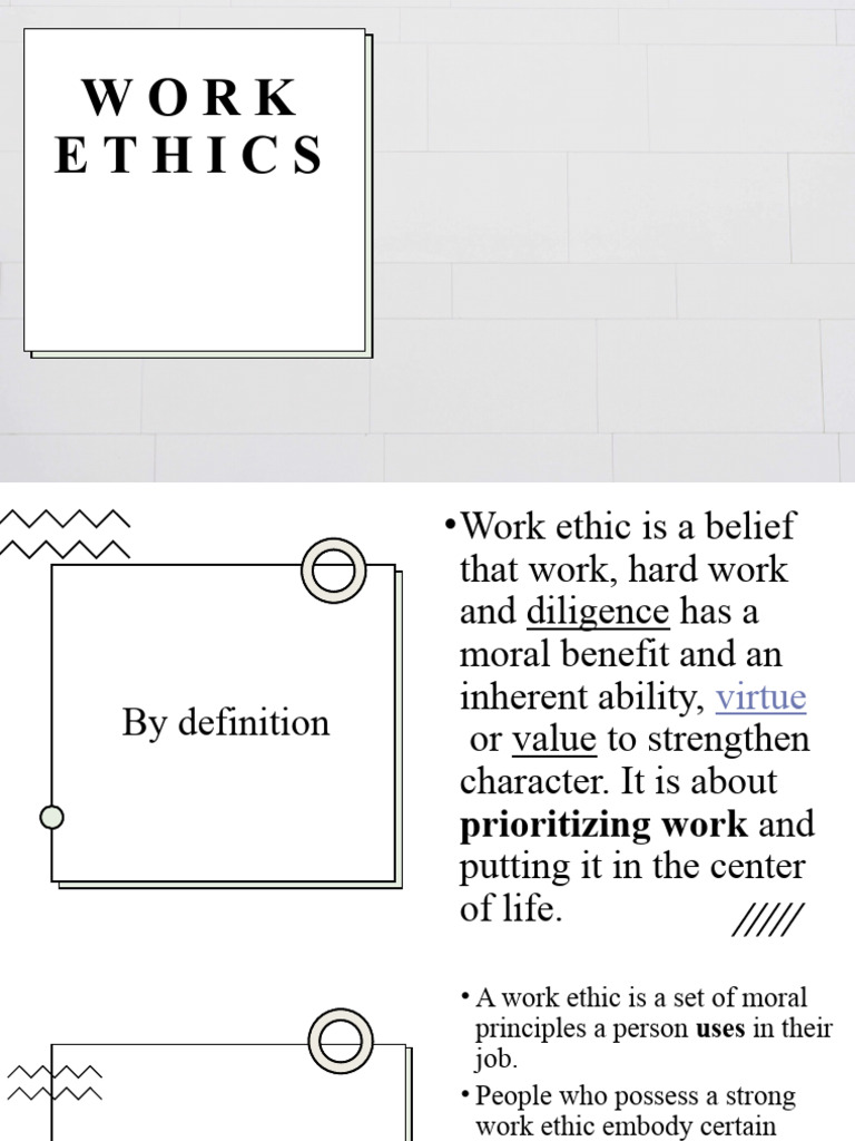 Work Ethics Work Immersion Week 1 | PDF | Social Psychology | Business