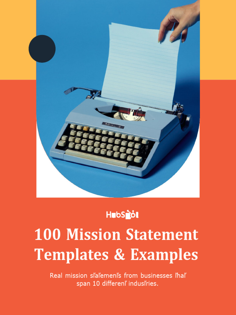 100 Mission Statement Templates Examples V2 PDF Brand