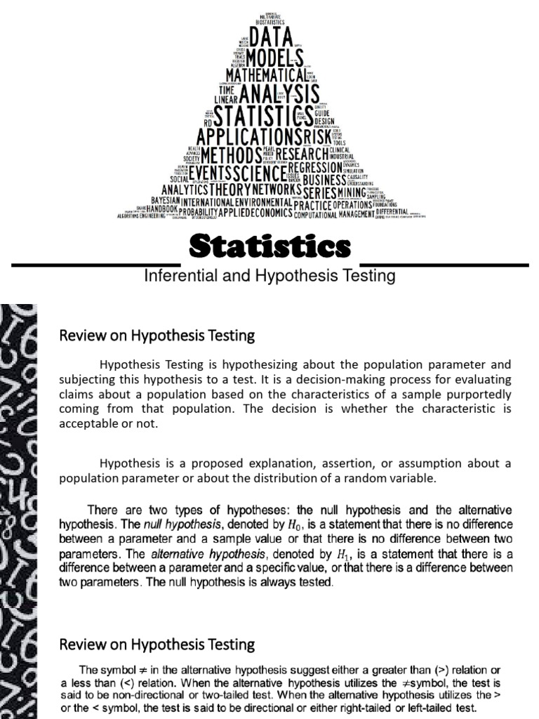 Module 10 Inferential and Hypothesis Testing | PDF | Statistical ... Module 10 Inferential and Hypothesis Testing | PDF | Statistical ...