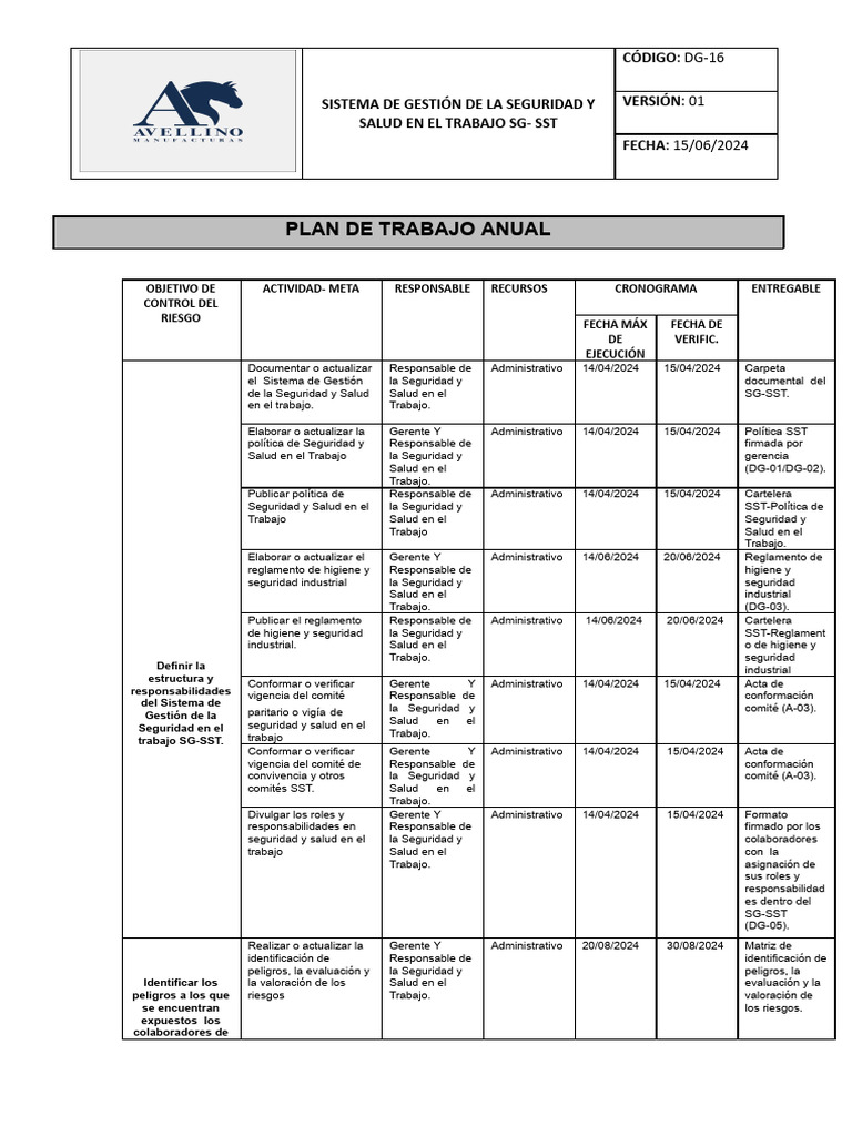 Plan de Trabajo Anual | Descargar gratis PDF | Business