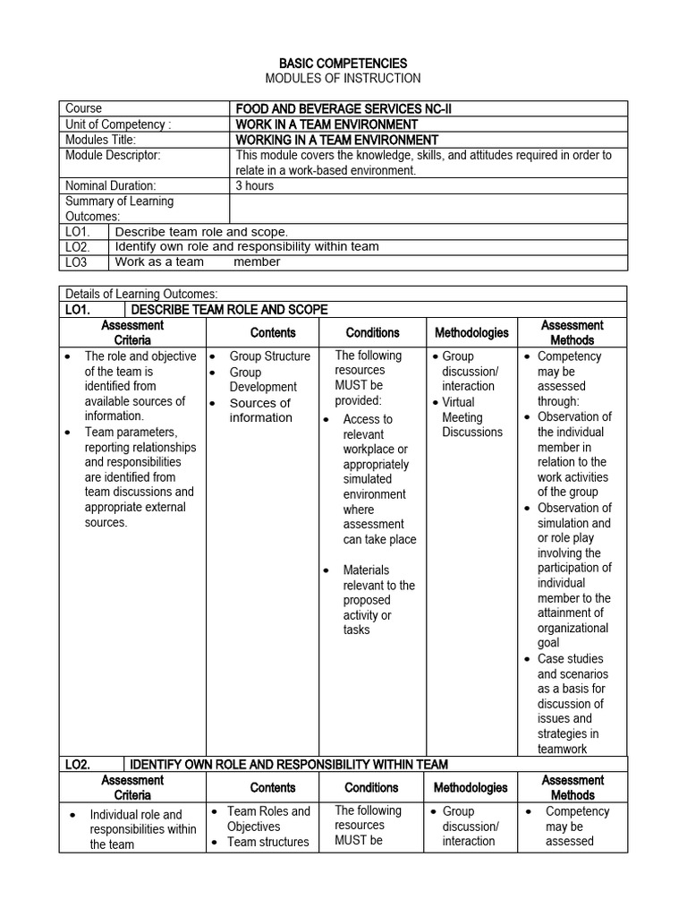 CBC - Module of Instruction Basic 2 | PDF | Simulation | Methodology