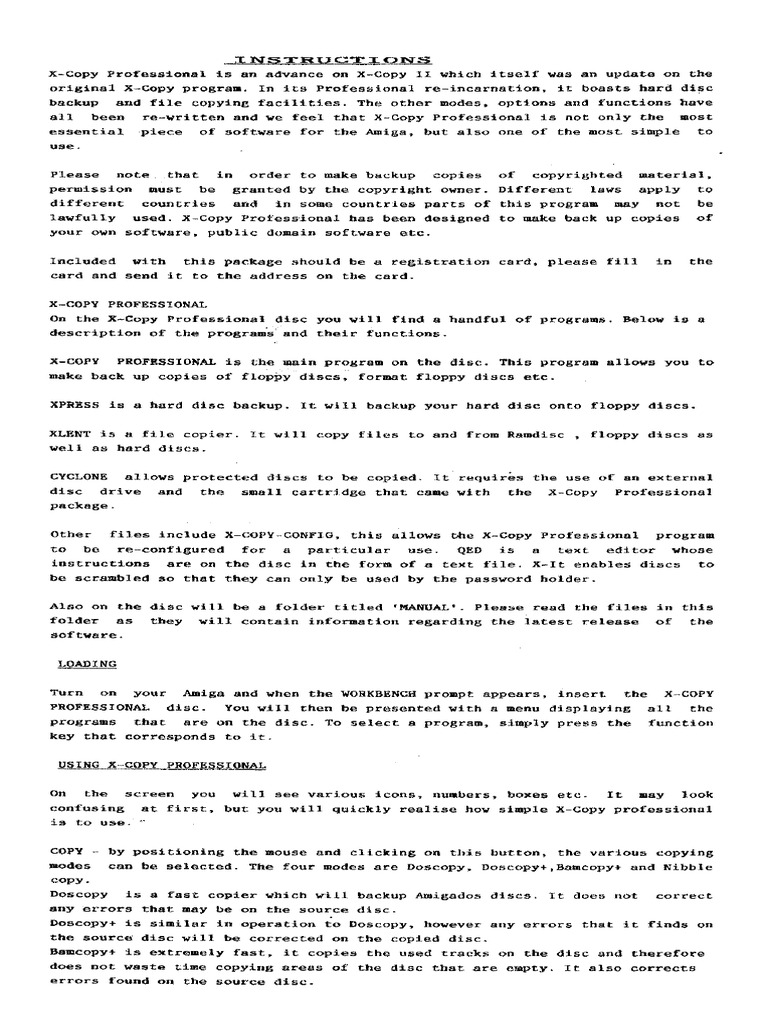 XCopy TNG - Manual-ENG | PDF