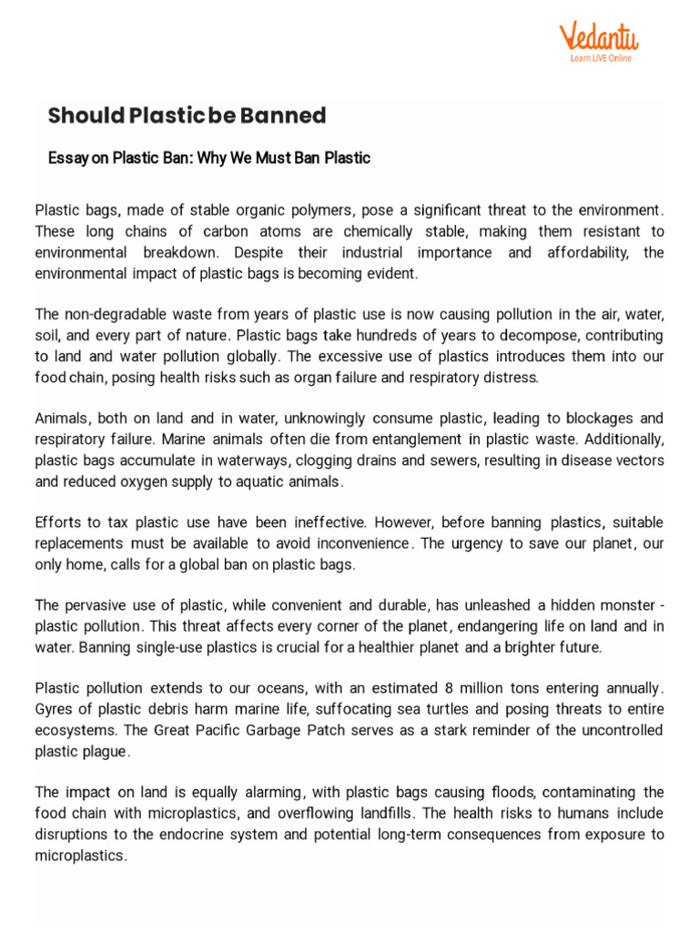 Should Plastic Be Banned | PDF