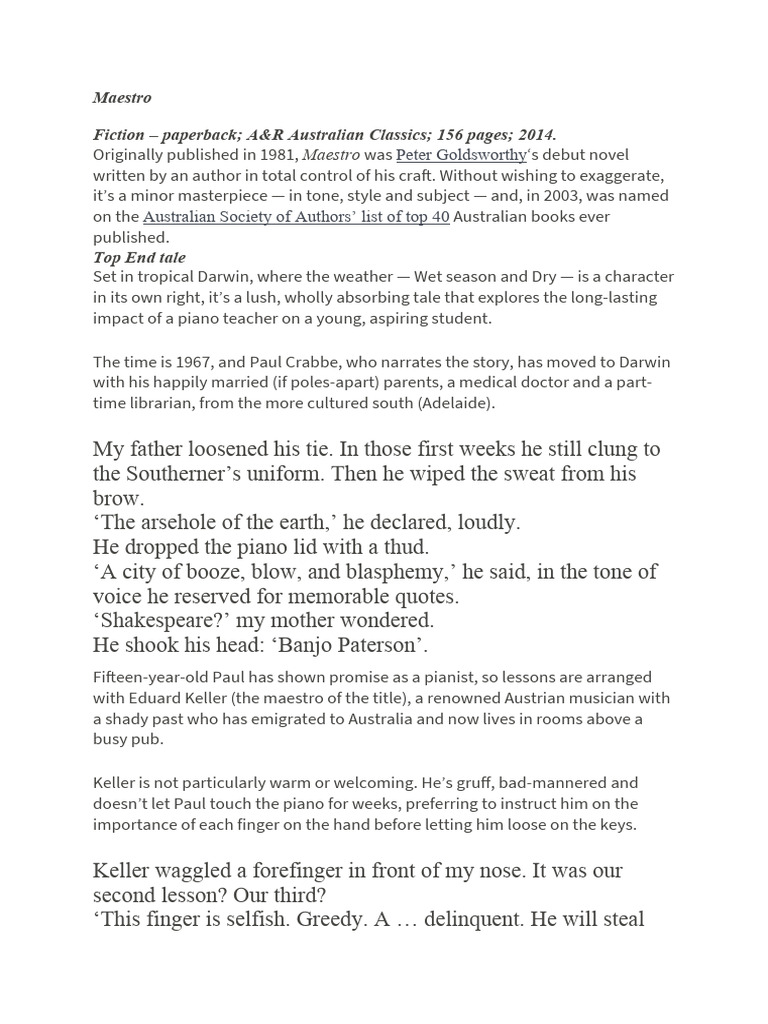 Maestro Book Review | PDF