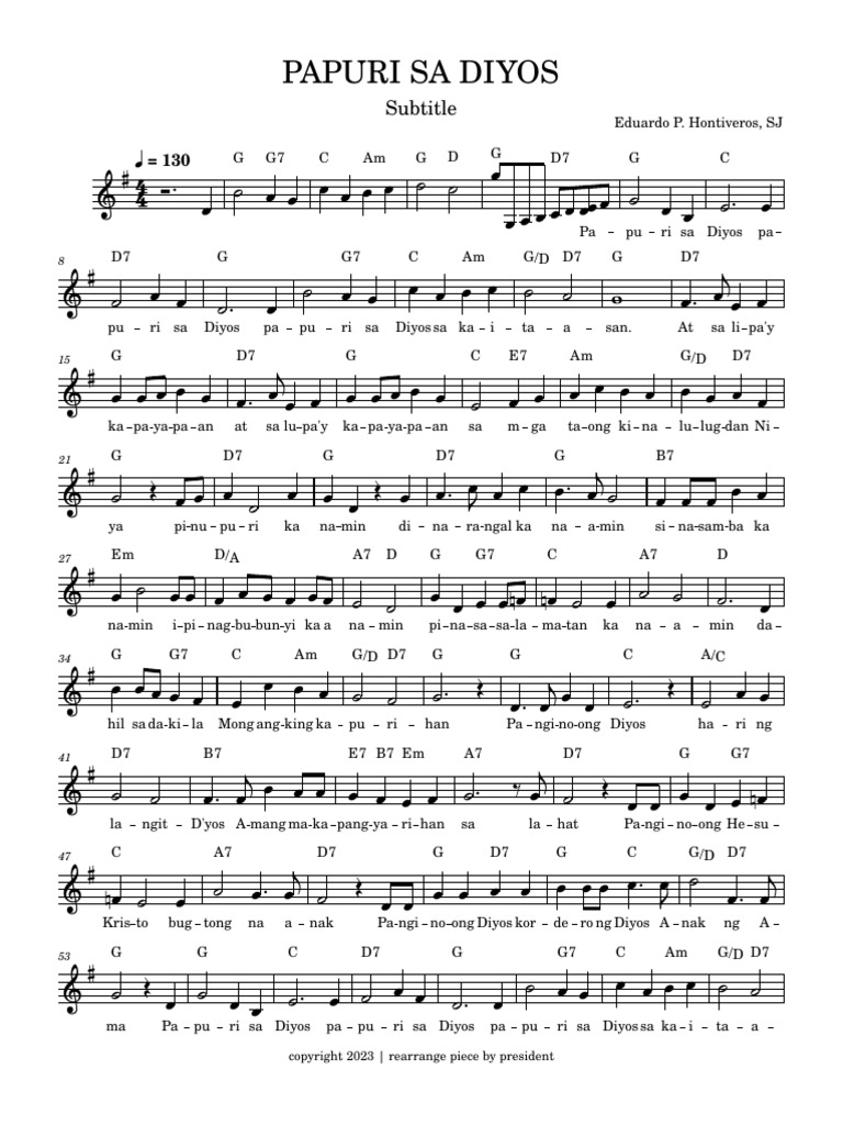 Papuri Sa Diyos | PDF