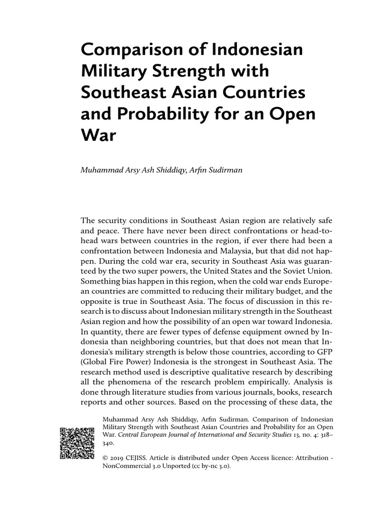 19 Comparison of Indonesian Military Strength With Southeast Asian ...