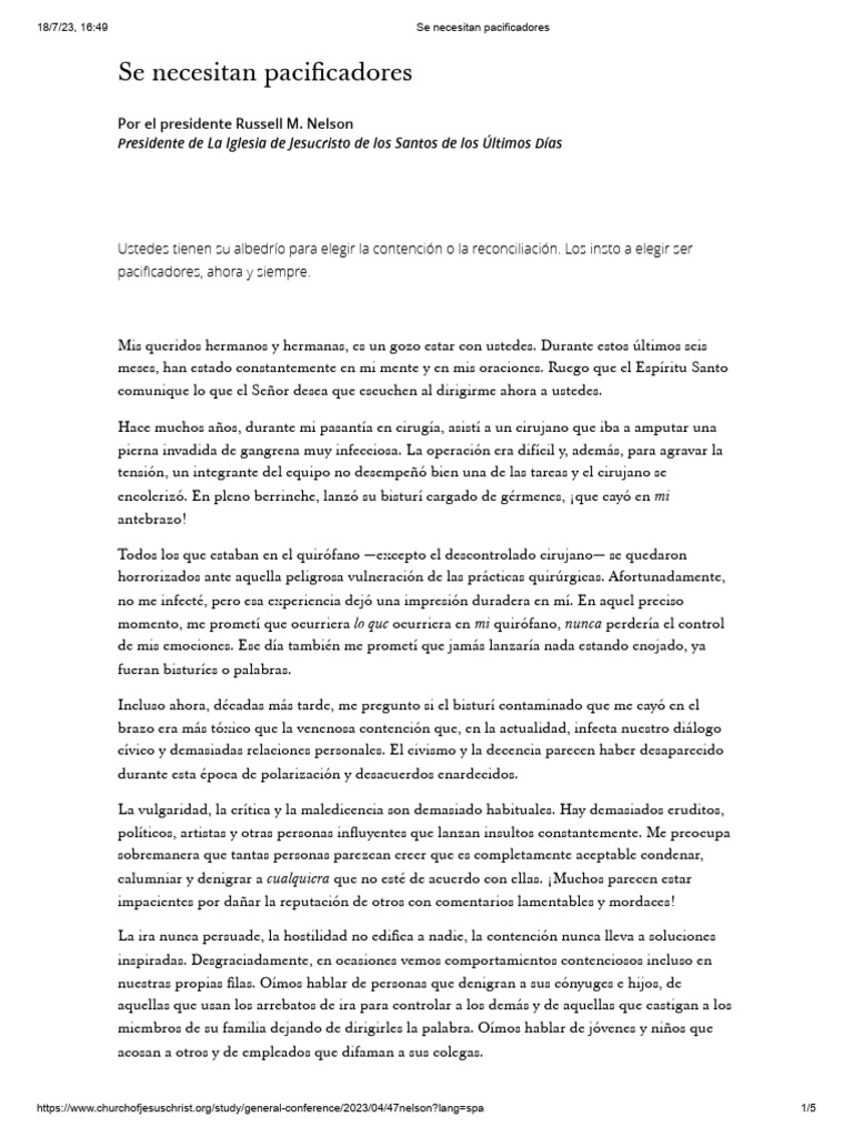 Se Necesitan Pacificadores | PDF | Amor | Cristo (título)