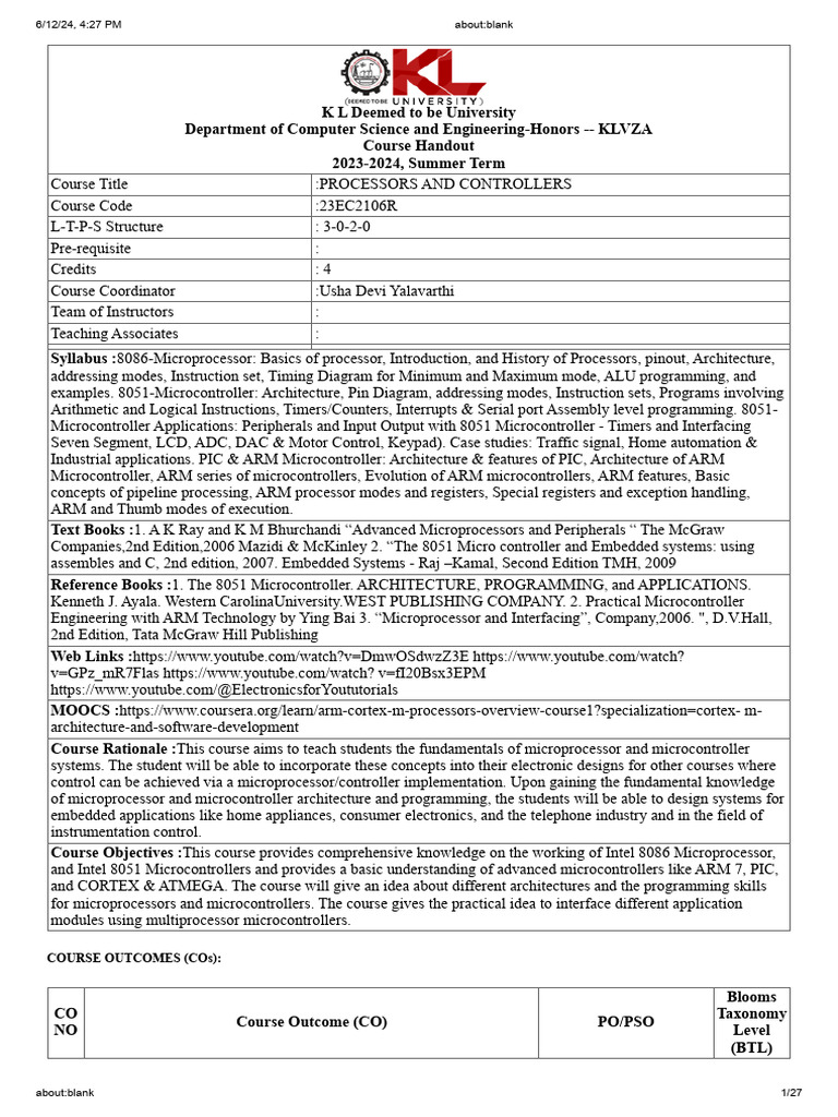 Processors and controllers | PDF | Microcontroller | Engineering