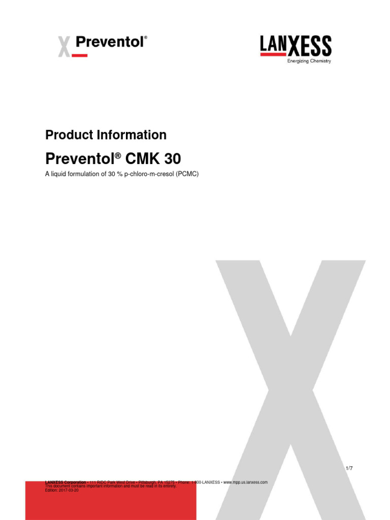 Preventol CMK 30 Ficha Tecnica | PDF | Adhesive
