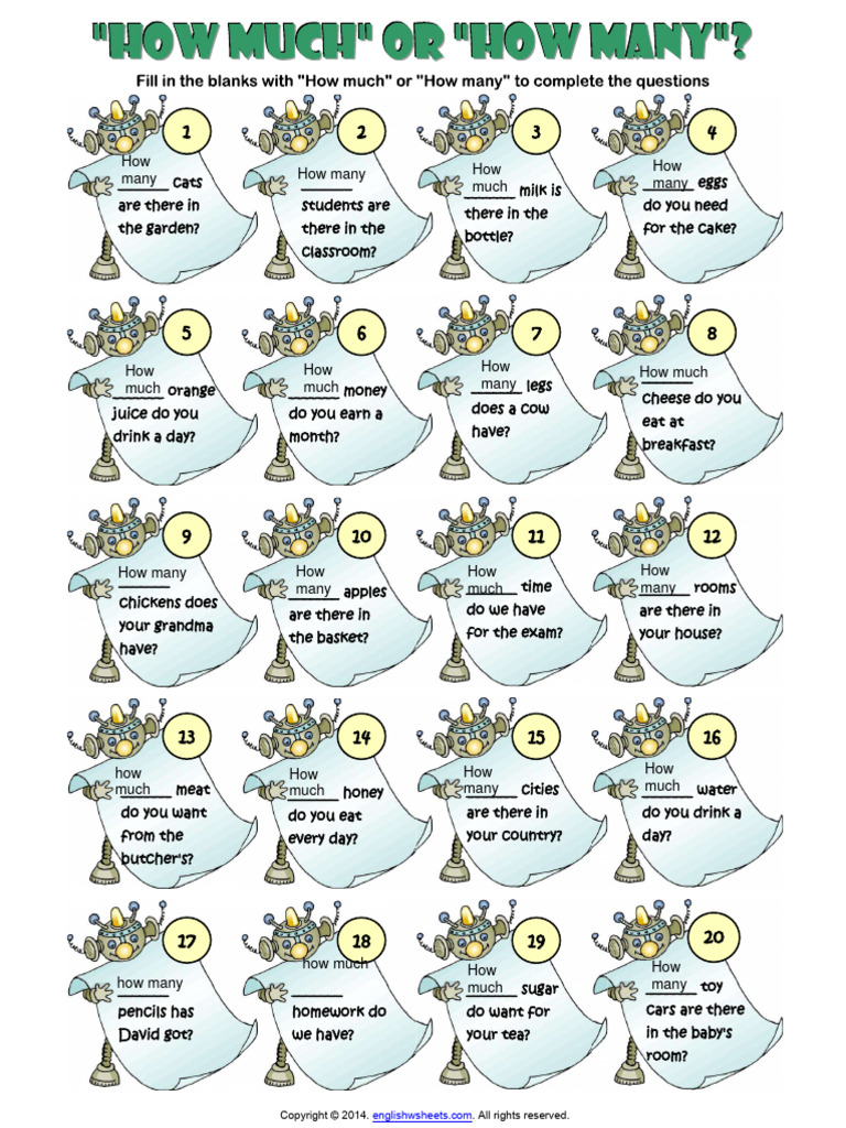 How Much or How Many | PDF