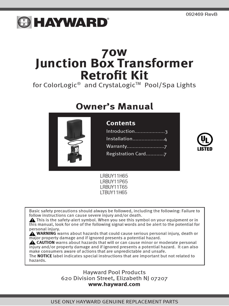 70w Junction Box Transformer Retrofit Kit | PDF | Transformer | Mains ...
