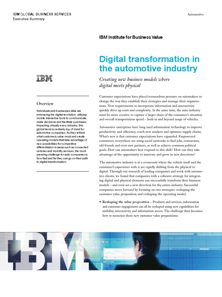 Digital Transformation in The Automotive Industry | PDF | Business ...