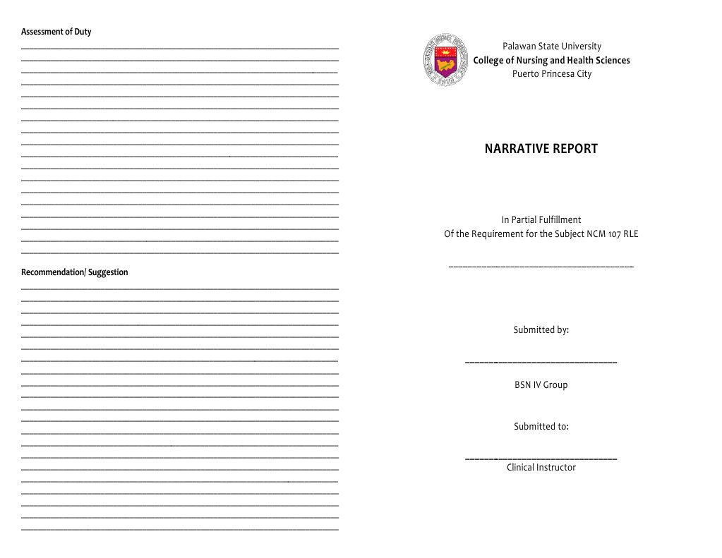 Microsoft Word - Narrative Report - 107 | PDF