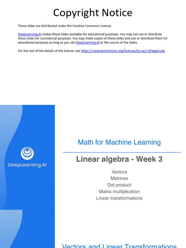 Deeplearning - Ai Deeplearning - Ai | Download Free PDF | Scalar (Mathematics) | Norm (Mathematics)