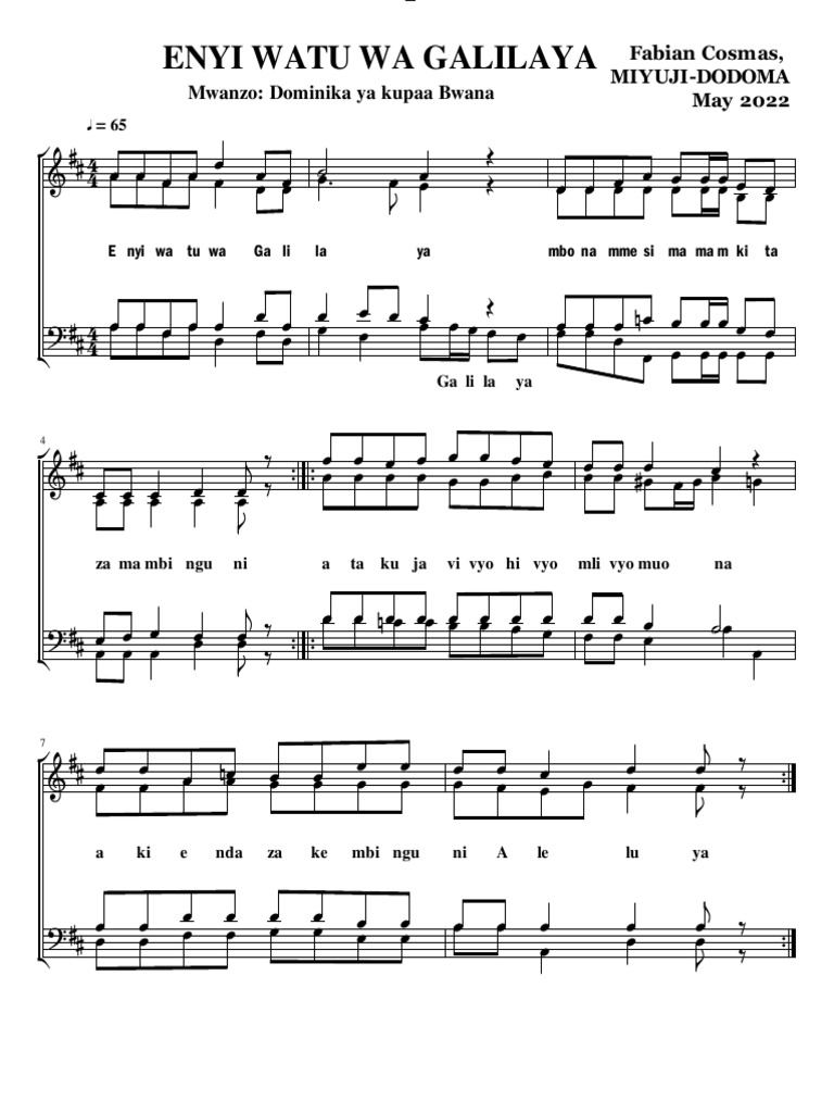 Enyi Watu Wa Galilaya | PDF