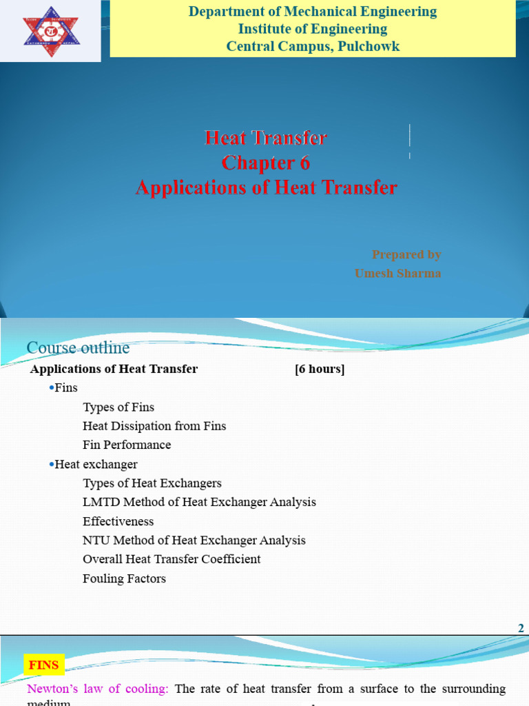 Chapter 5. Fins and Heat Exchanger | PDF | Heat Transfer | Heat Exchanger