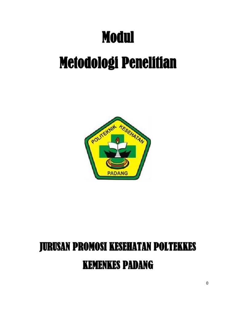 Modul Metodologi Penelitian-Poltekkes Padang | PDF