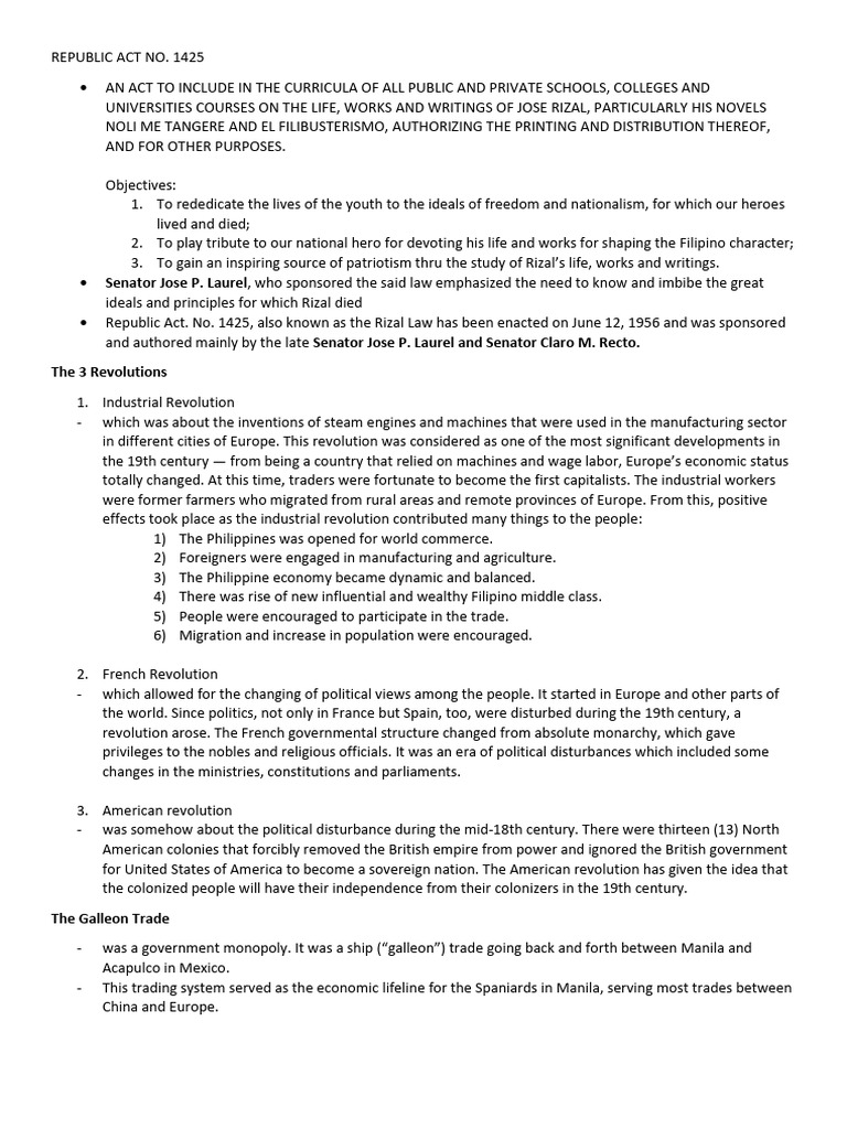 Rizal Pointers | PDF