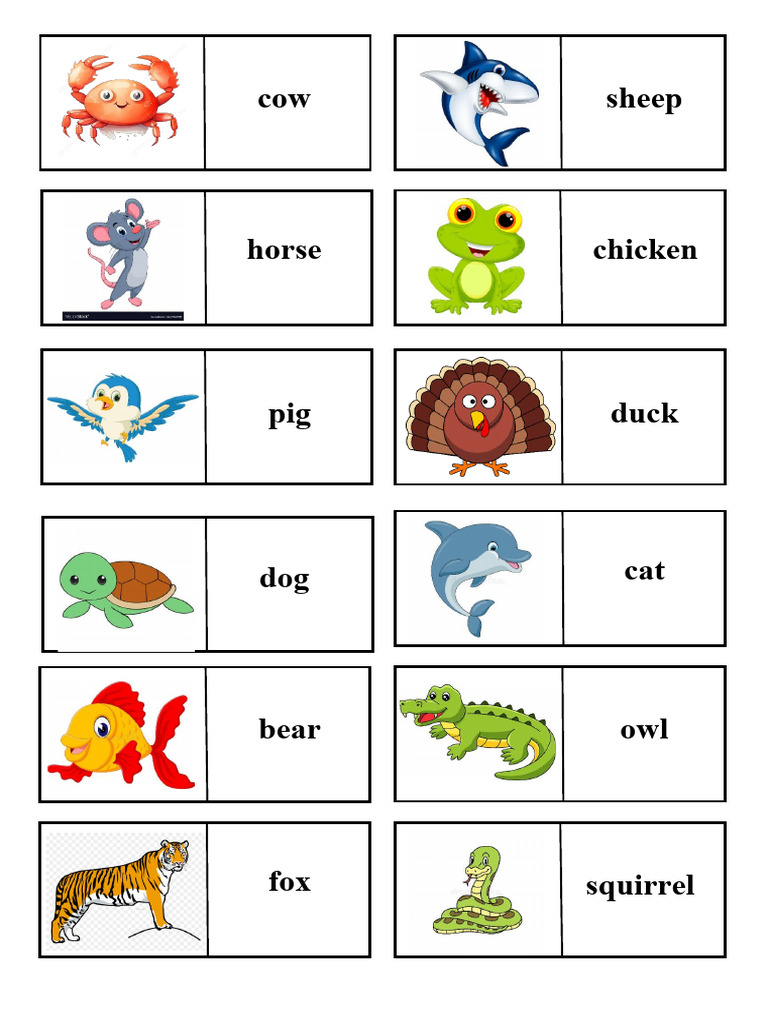 Animal List: Farm and Wild Species | PDF