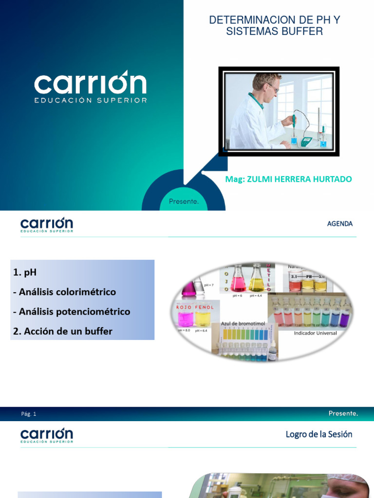 Determinacion de Ph y Sistemas Buffer Practica de Laboratorio n1 Semana 2 | Descargar gratis PDF ...