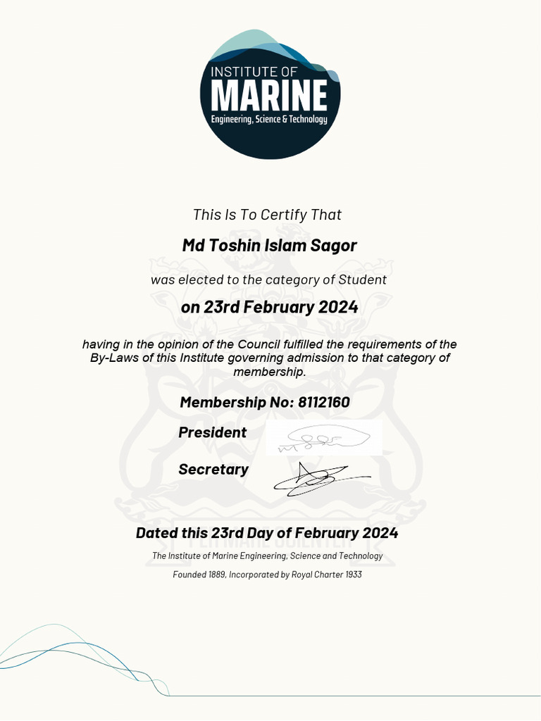 IMarEST Membership | PDF