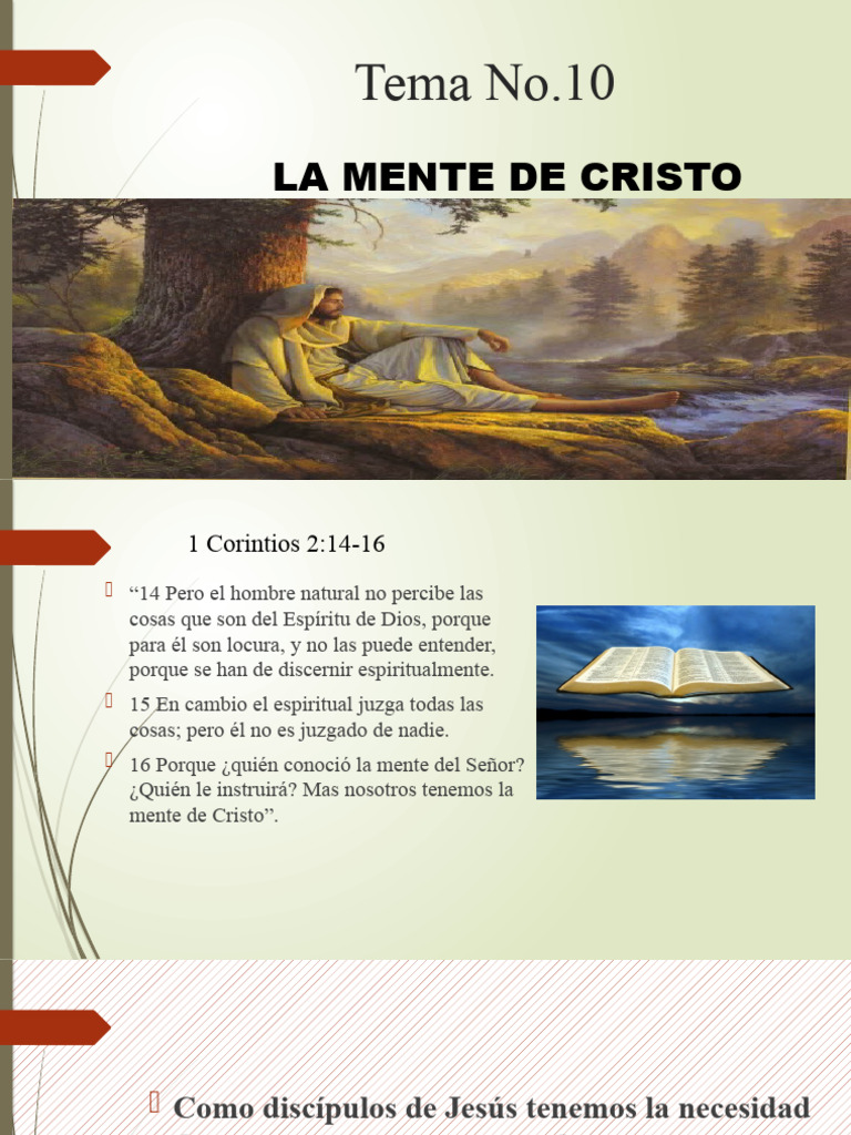 Presentación Tema No.10 La Mente de Cristo | PDF | Cristo (título) | Jesús