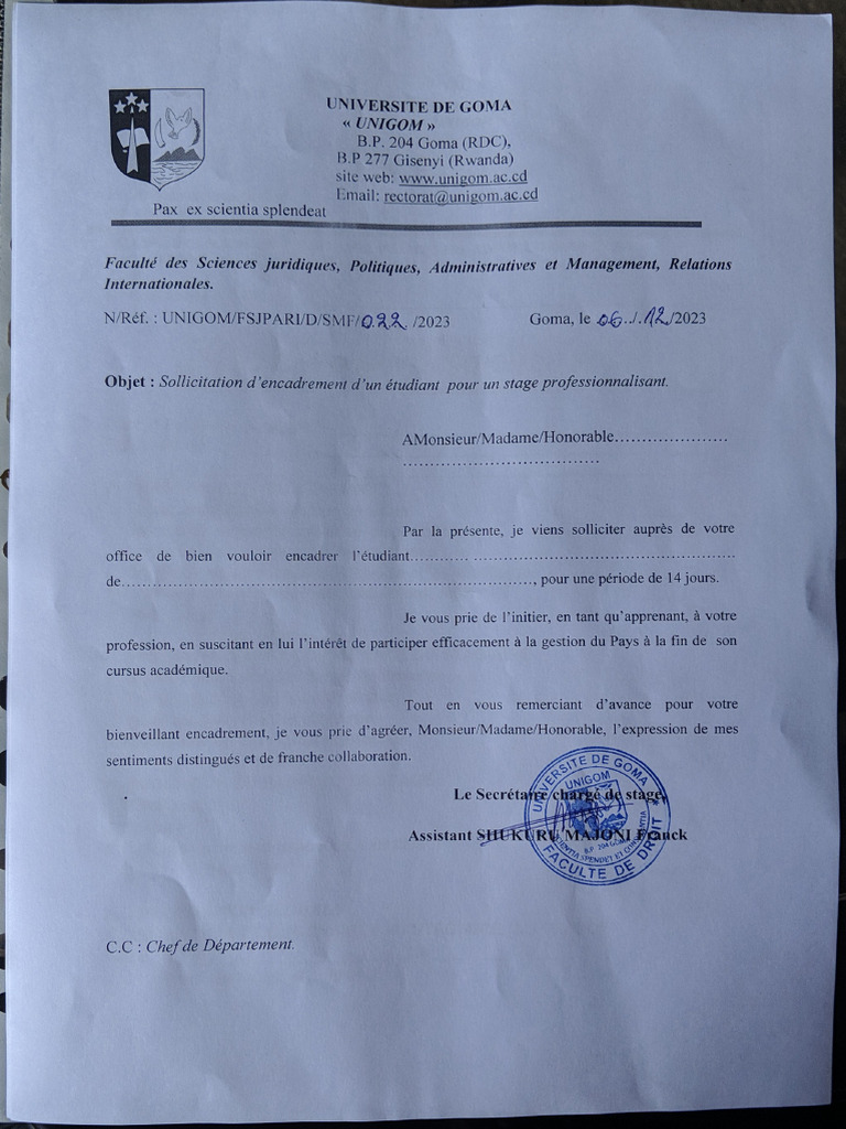 Recommandation Stage | PDF