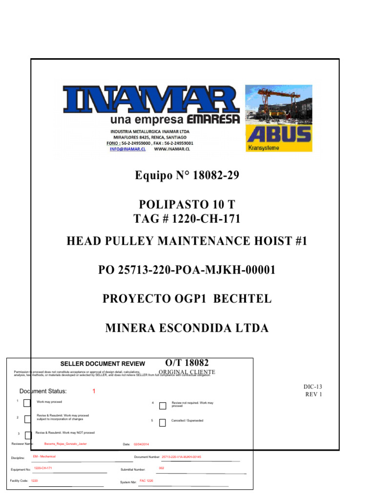 1220 CH 171 | PDF | Seguridad y salud ocupacional | Grúa (máquina)