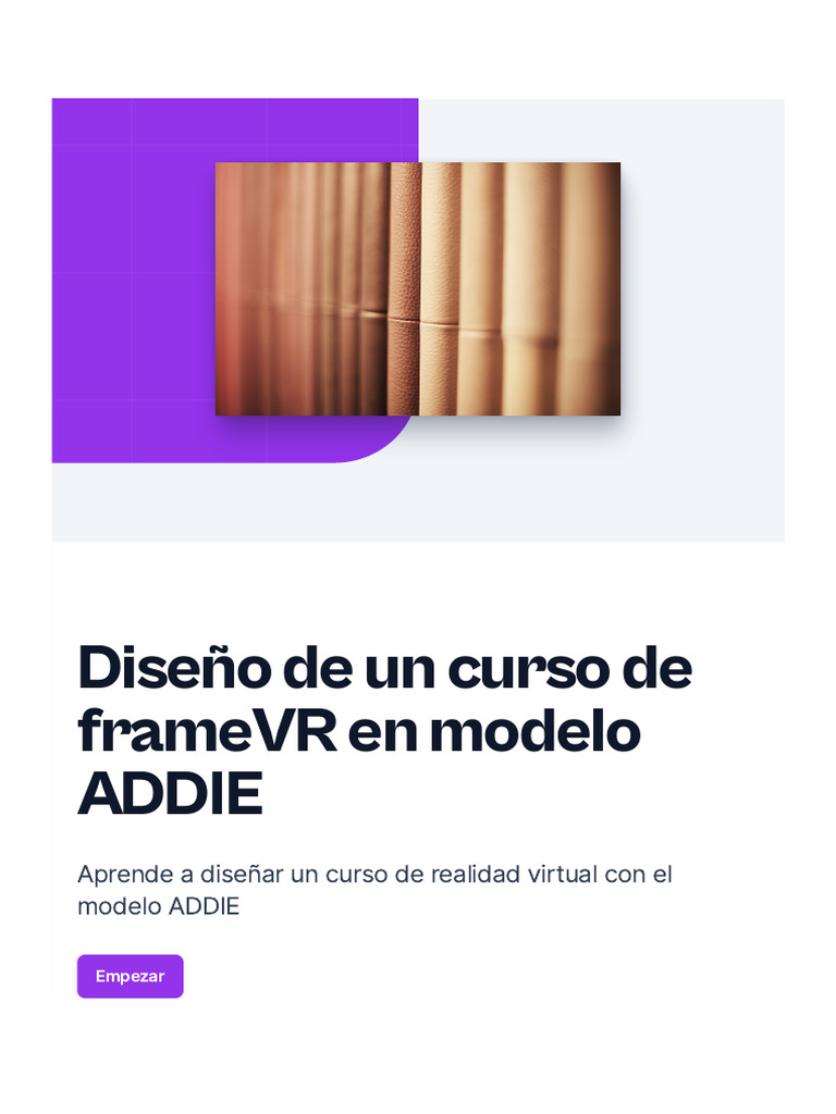 Diseno de Un Curso de Framevr en Modelo Addie | PDF | Diseño ...