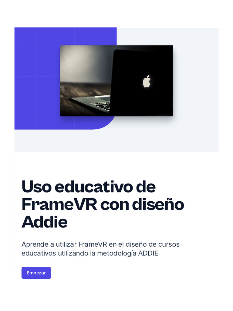 Uso Educativo de Framevr Con Diseno Addie | PDF | Realidad virtual ...