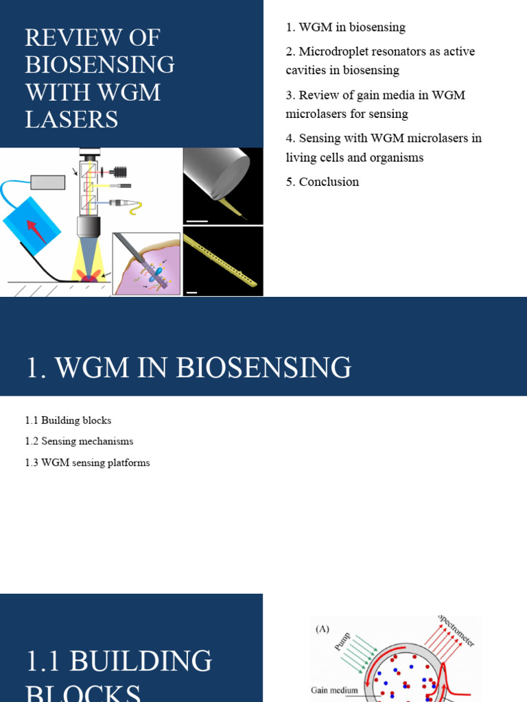Review of Biosensing With WGM Lasers | PDF | Laser | Biosensor