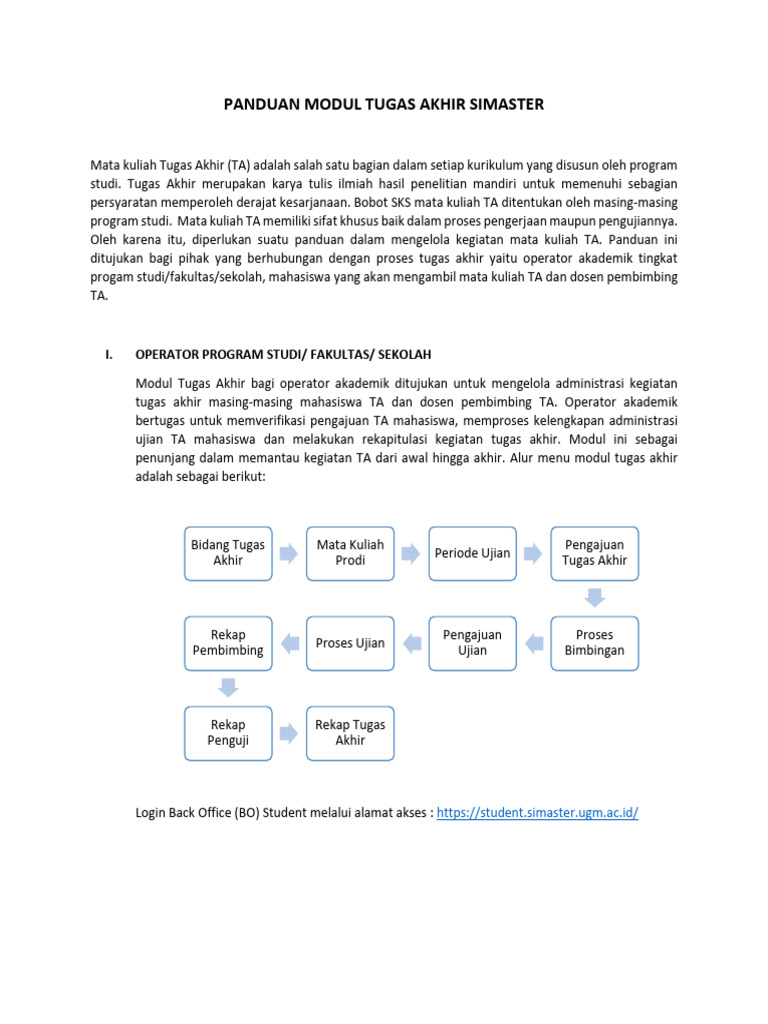 Panduan Tugas Akhir SIMASTER | PDF | Karier & Perkembangan