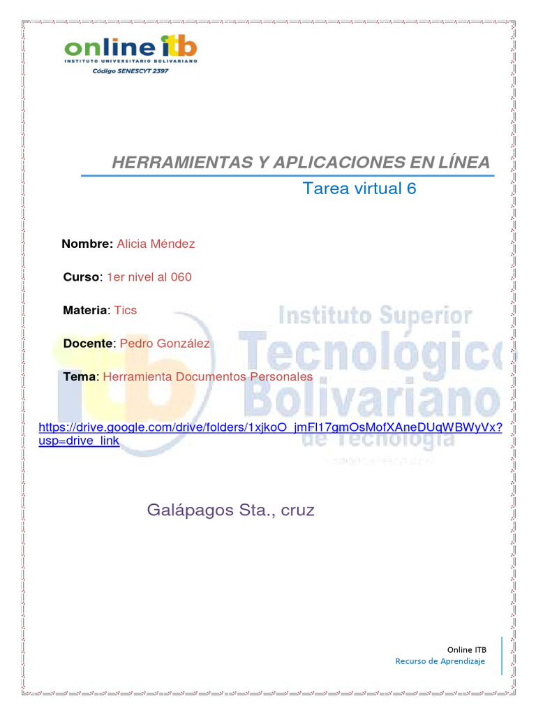 Tarea Virtual 6 (Documentos) | PDF