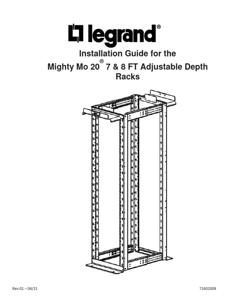 DPC-II-Mighty_Mo_20_Adjustable_Depth_Rack_Install_Guide | PDF | Screw ...