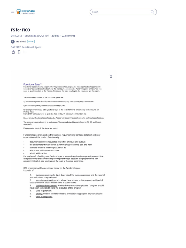 FS For FICO | PDF | Printer (Computing) | Systems Engineering