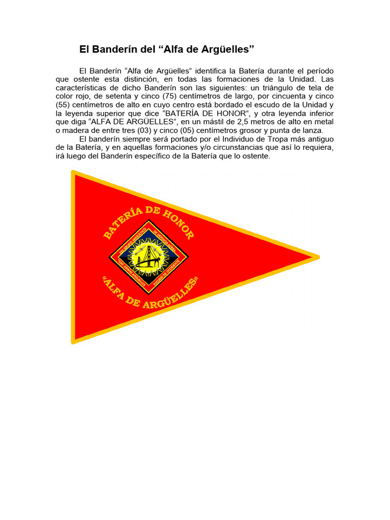 Banderín "Alfa de Argüelles" | PDF | Clásicos