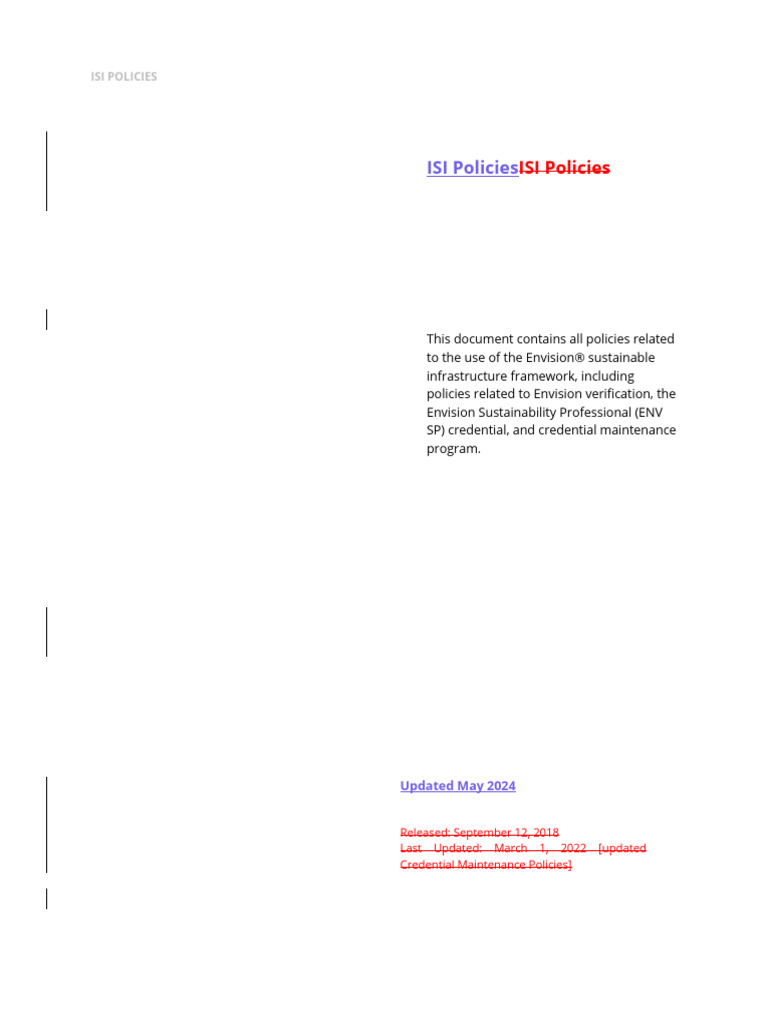 240501-ISI Policies-Previous Version Comparison | PDF | Legal Remedy ...