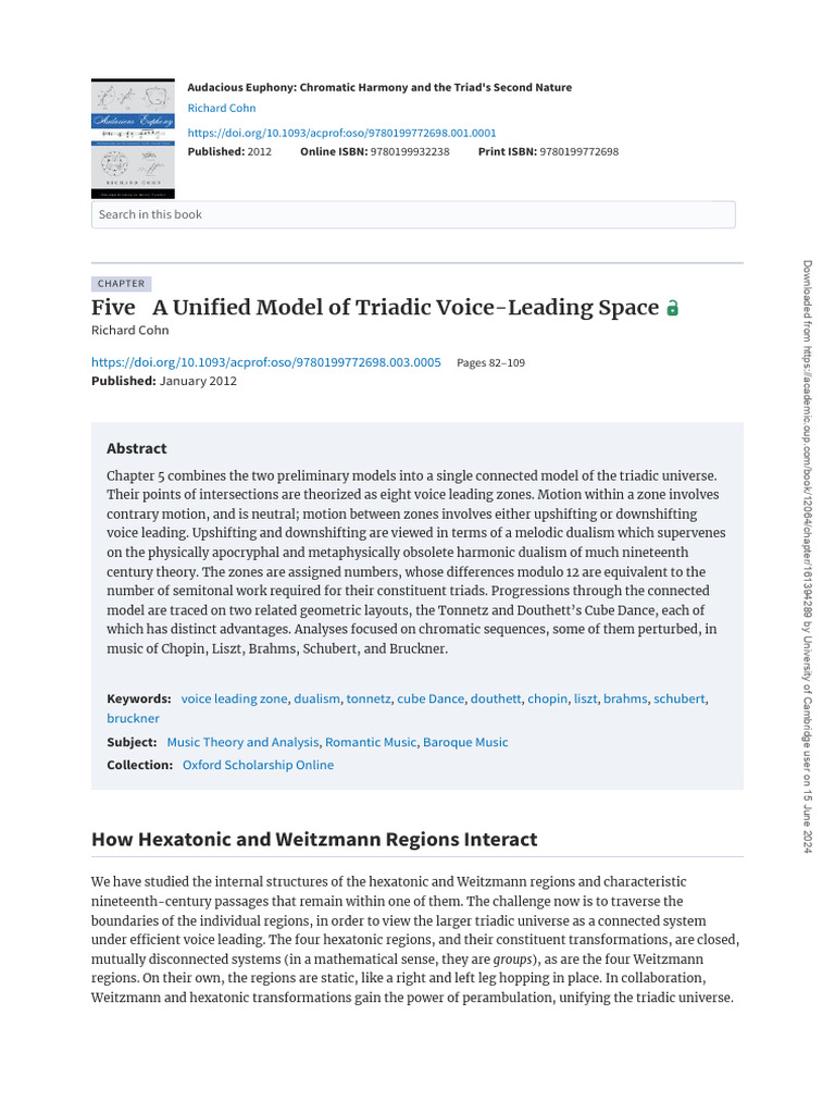 Triadic Voice Leading in Music Theory | PDF | Music Theory | Elements ...