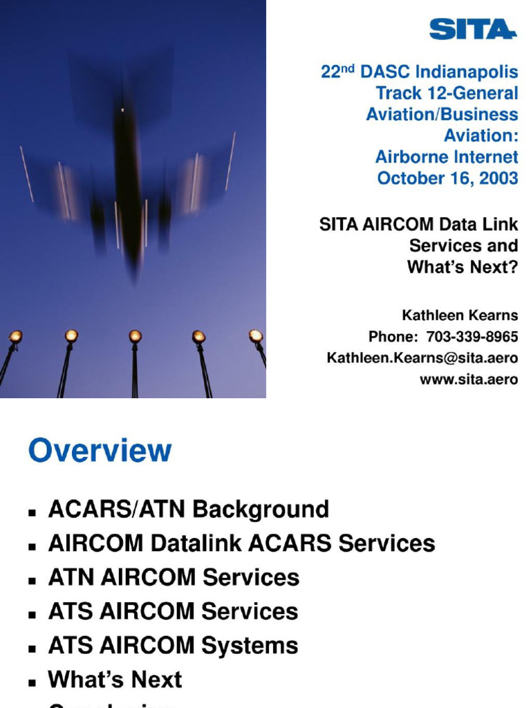 SITA Aircom Data Link Services | PDF