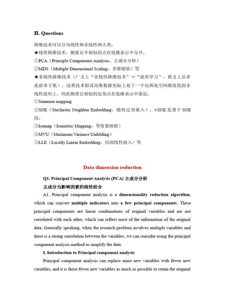 Week7-DataProcessionMethod | PDF | Principal Component Analysis | Multivariate Statistics