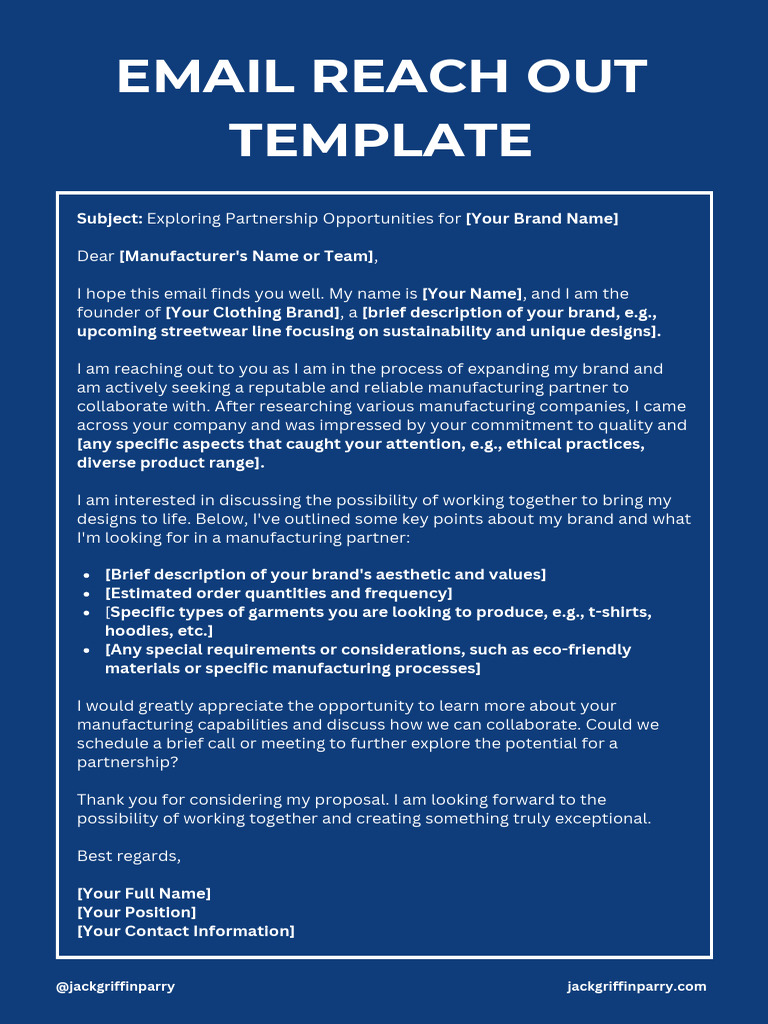 The Email Reach Out Template | PDF | Brand | Clothing