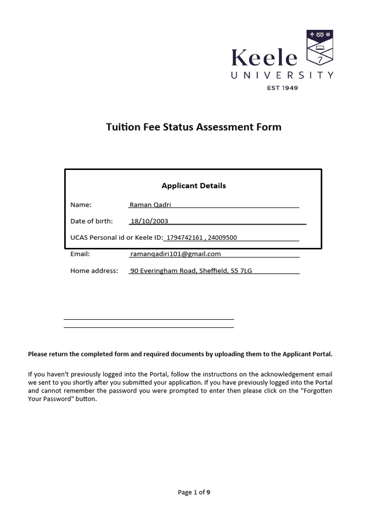 Fee Assessment form 2023 | PDF | Passport | Travel Visa