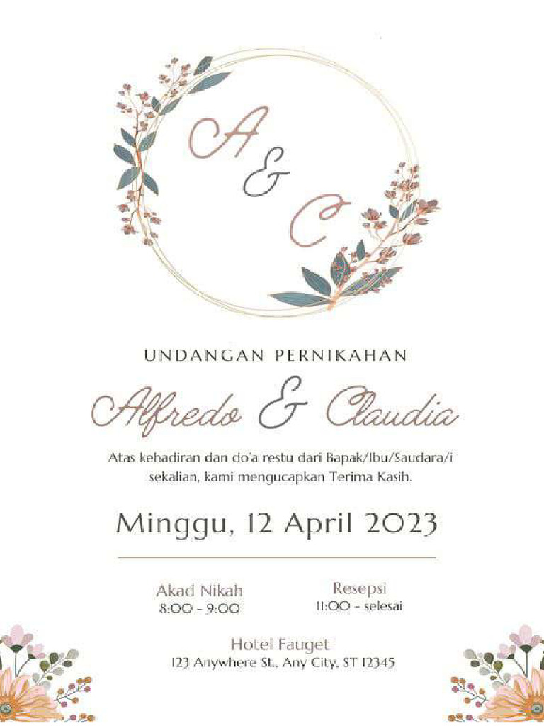 Canva Putih Modern Undangan Pernikahan Invitation RWjcDAvFzp0 | PDF