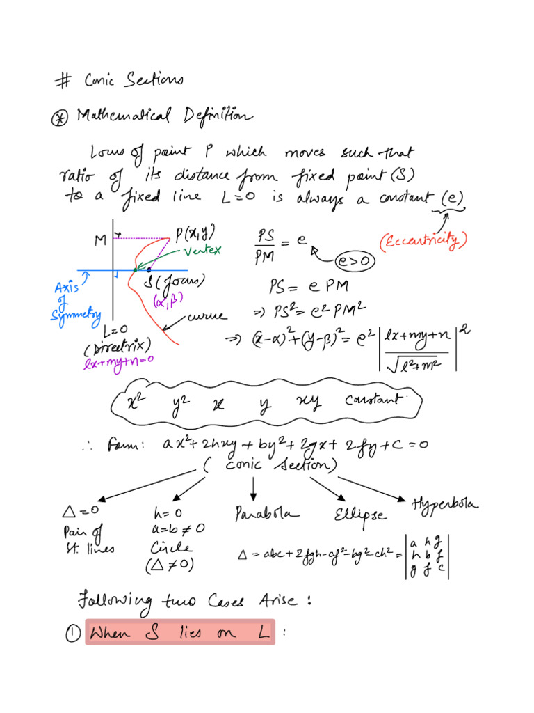 Parabola and Conic Sections Overview | PDF | Geometry | Euclidean Geometry
