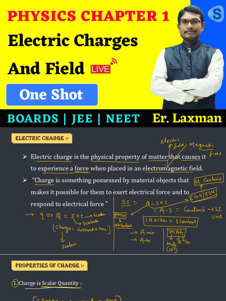 Physics Chapter 1 One Shot By Science Samrajya Education Baba Pdf Electric Charge Electric