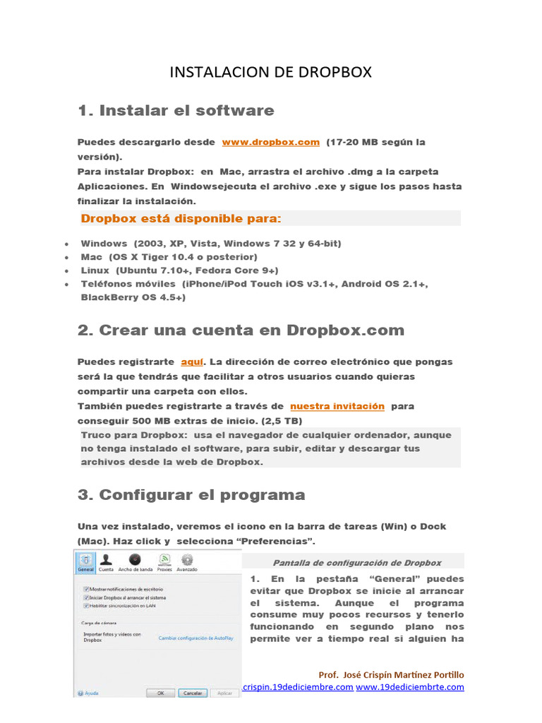 Instalacion de Dropbox | PDF | Archivo de computadora | Familias de sistemas operativos