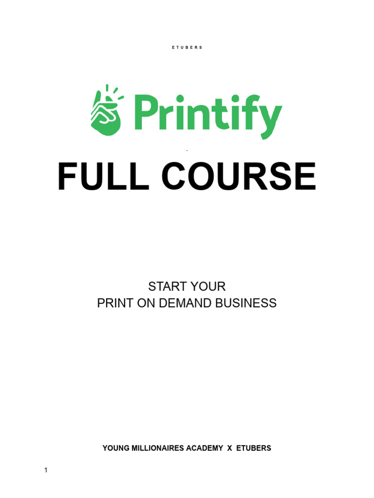 Printify - Full Course | PDF