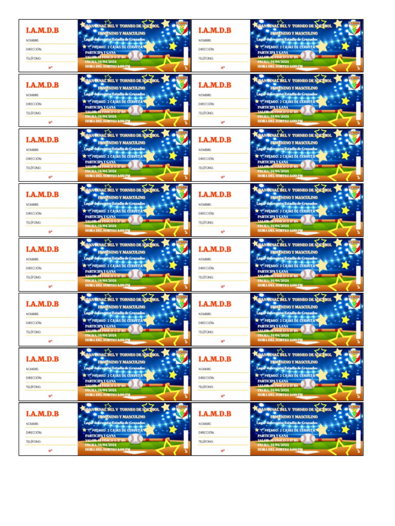 Talonario de Rifa | PDF