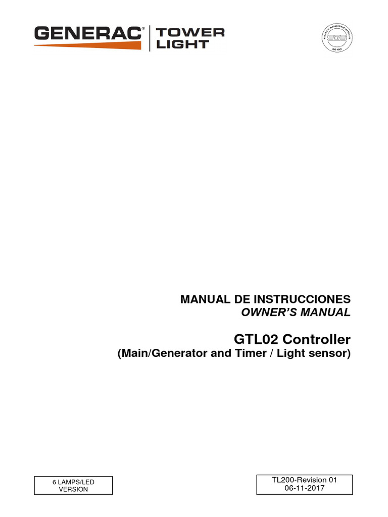 GTL01 CONTROLLER - E-GB - TL200-Revision 01 | PDF