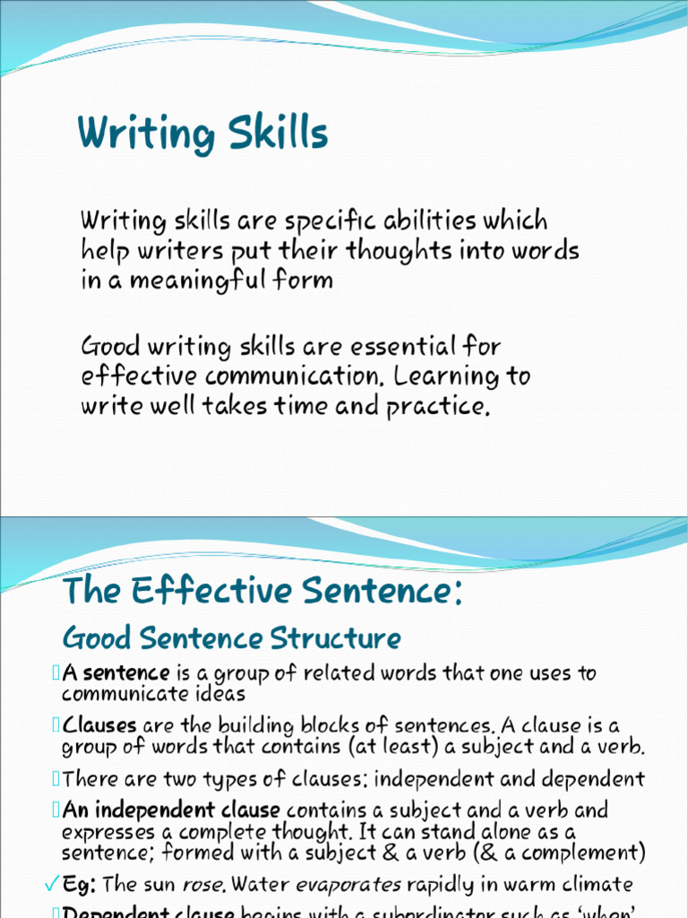 Writing Skills Phoenix | PDF
